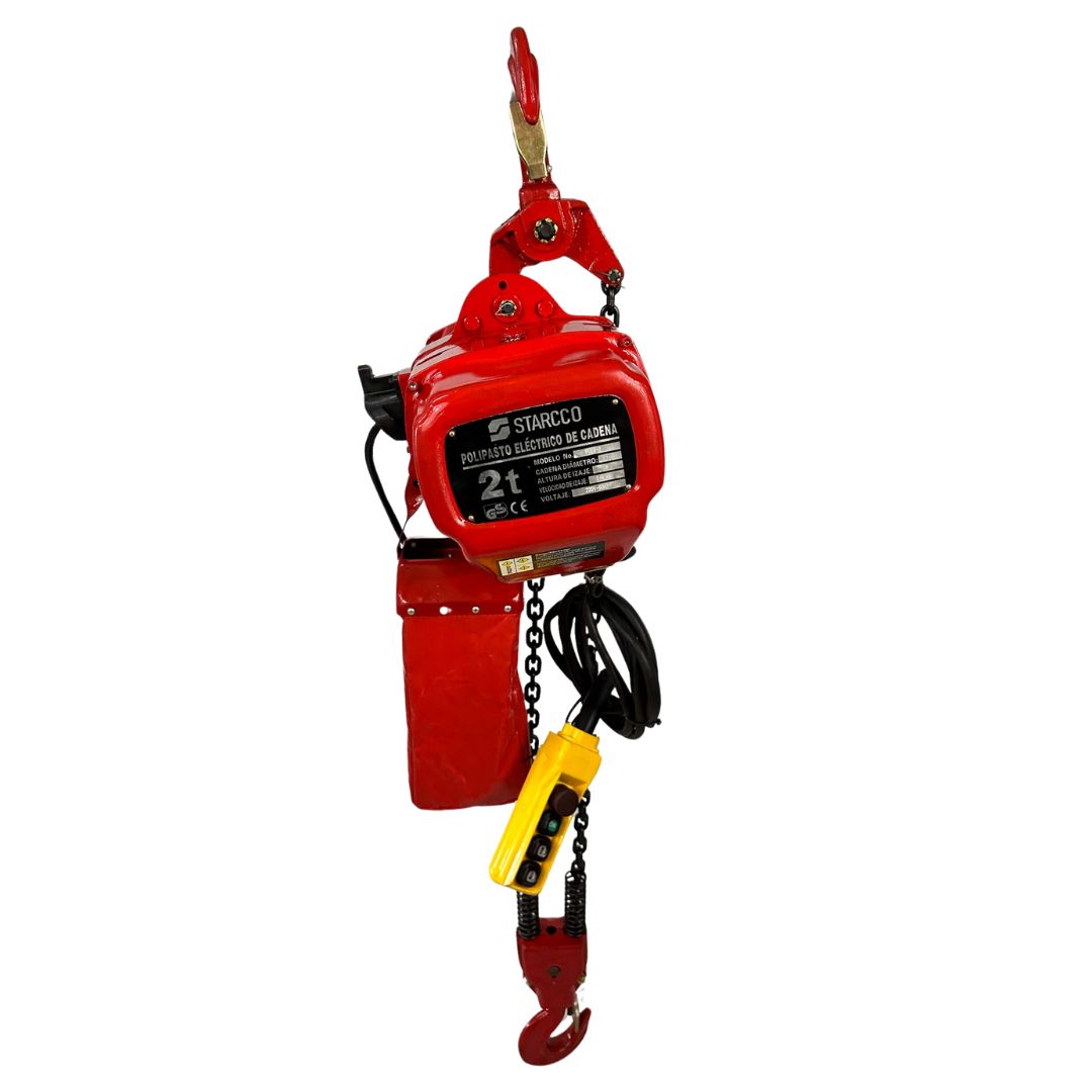 Polipasto Eléctrico de Cadena, 2 ton, Altura a 6 metros, 220 Trifásico ...